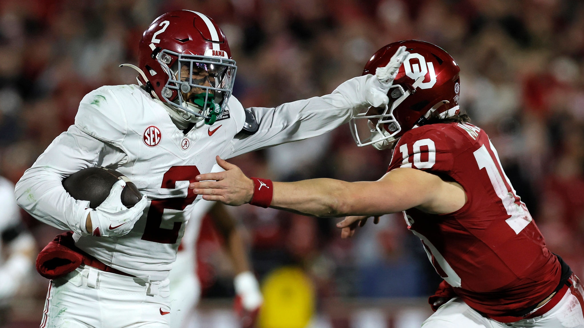 50 Cent Performs 'Many Men' During Alabama vs. Oklahoma CFP Game in ...